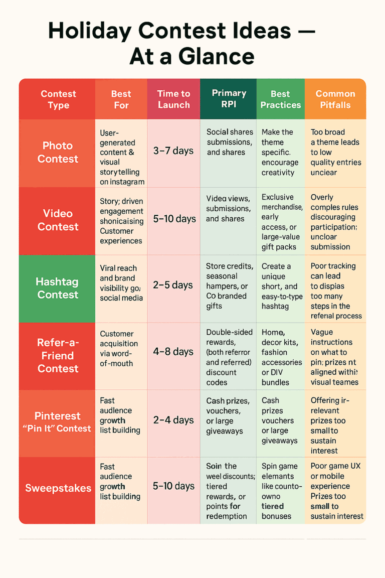 Holiday Contest Ideas: 7 Contest Formats To Drive Traffic & Sales