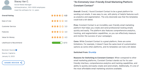 What is Constant Contact? Features, Cost, Reviews, & Alternatives