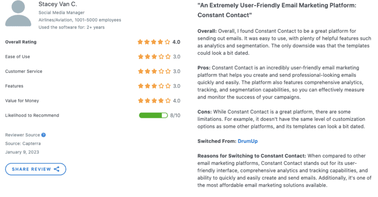 What is Constant Contact? Features, Cost, Reviews, & Alternatives