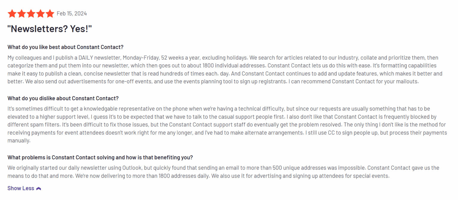 Constant Contact Review 2026: Pros, Cons, Features, Pricing