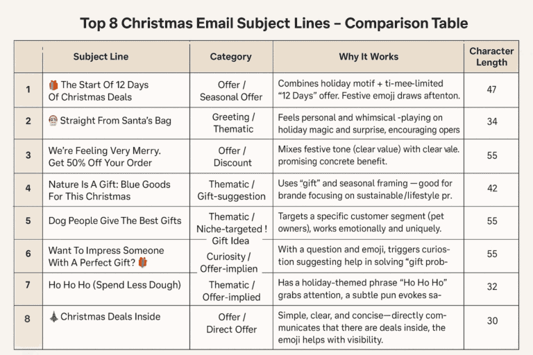 Christmas Email Subject Lines: 106 Examples to Boost Open Rates