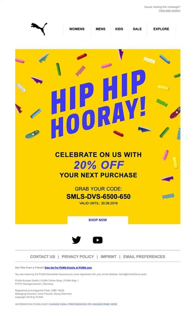 Celebration Email Templates: 20 Festive Email Designs